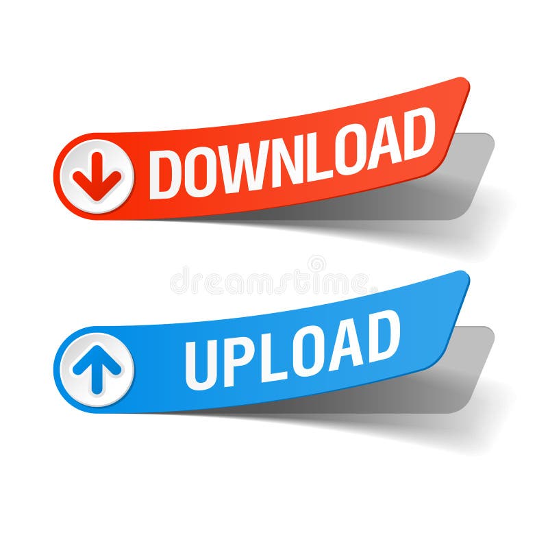 Upload Download Folder Icon Stock Illustration - Illustration of memory ...