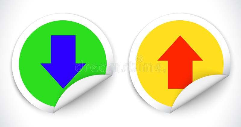 Download and Upload Sticker Style Elements with Ar Stock Vector ...