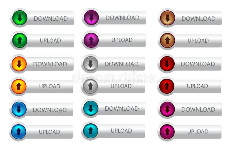 Upload Button stock illustration. Illustration of uploading - 2468752