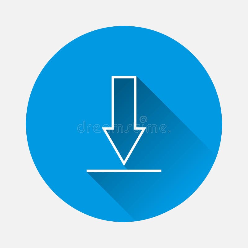 Download Vector Icon, Install Symbol on Blue Background. Flat Image ...