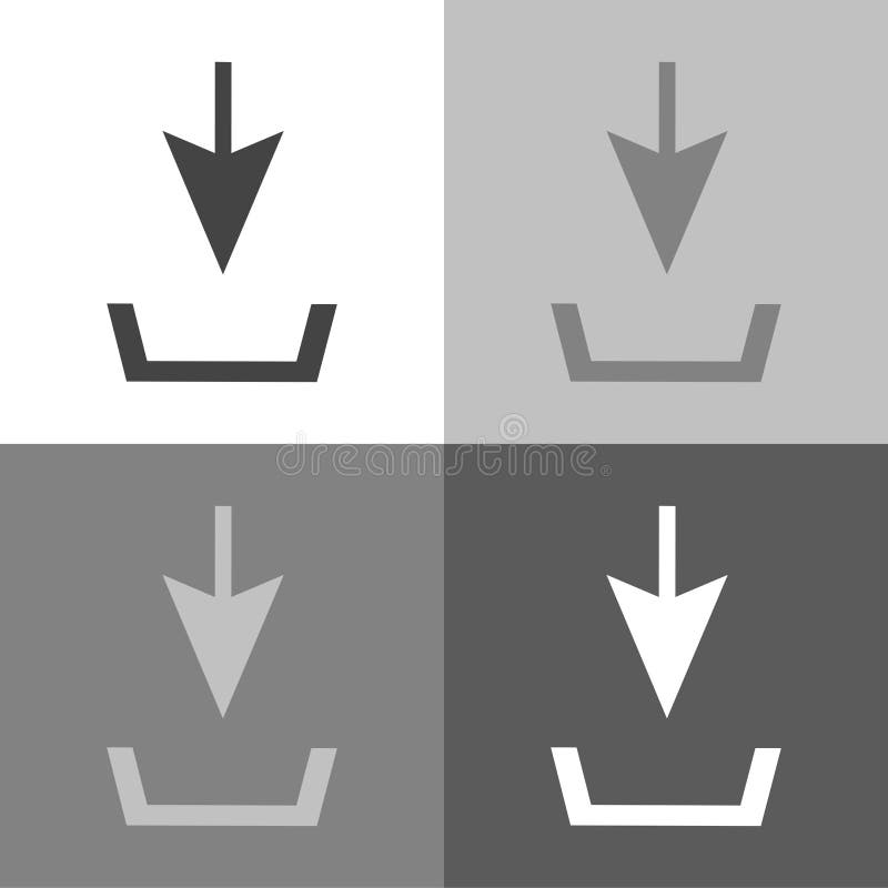 Download Vector Icon, Install Symbol. Vector Set Icon on White-grey ...