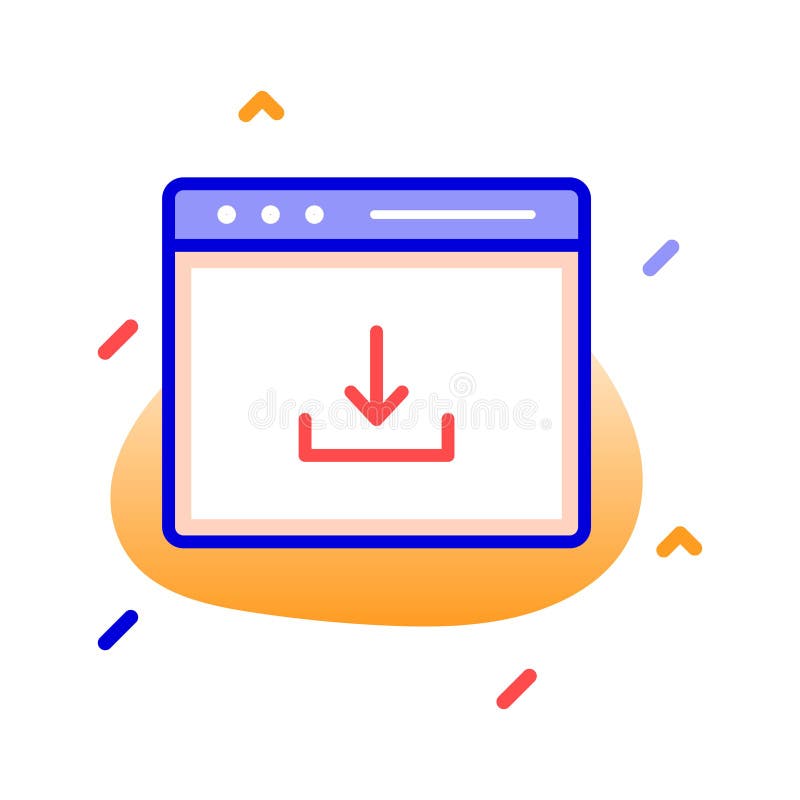 Download, Website, Install, Arrow Fully Editable Vector Icons Stock ...