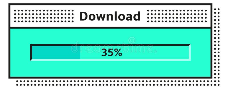 Download Window. Vintage Progress Bar Stock Illustration - Illustration ...
