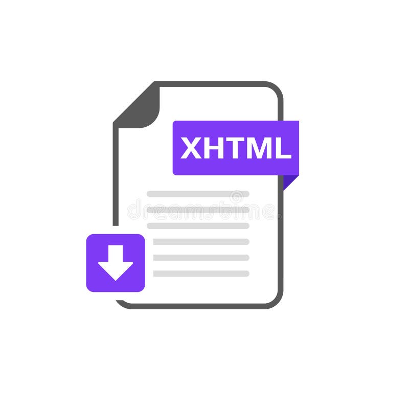 Download XHTML File Format, Extension Icon Stock Illustration ...