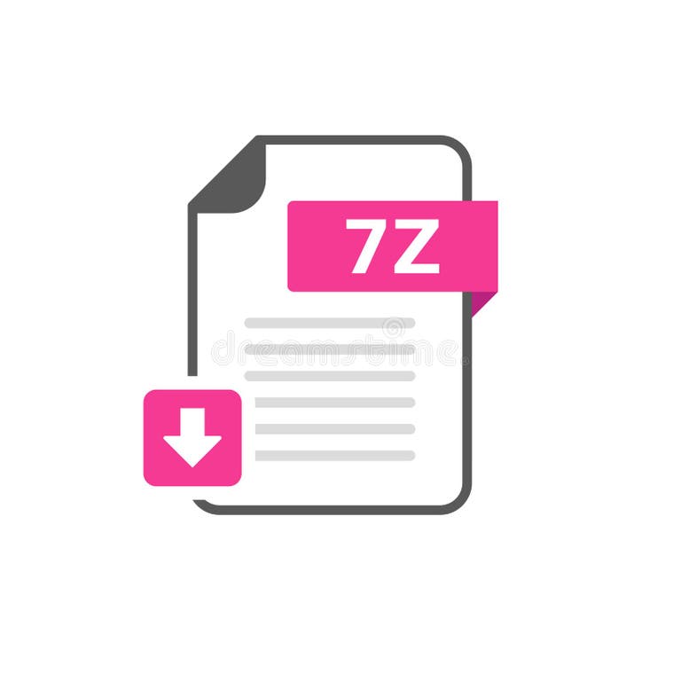 Download 7Z File Format, Extension Icon Stock Illustration ...