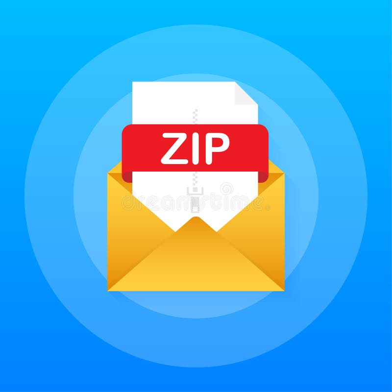 Download ZIP Button. Downloading Document Concept. File with ZIP Label ...