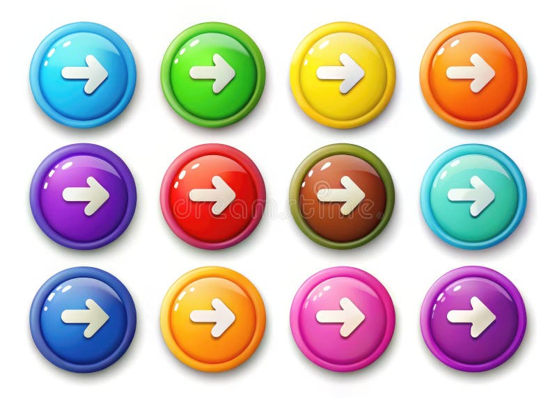 Downloadable Button Pack Stock Illustrations – 7 Downloadable Button ...