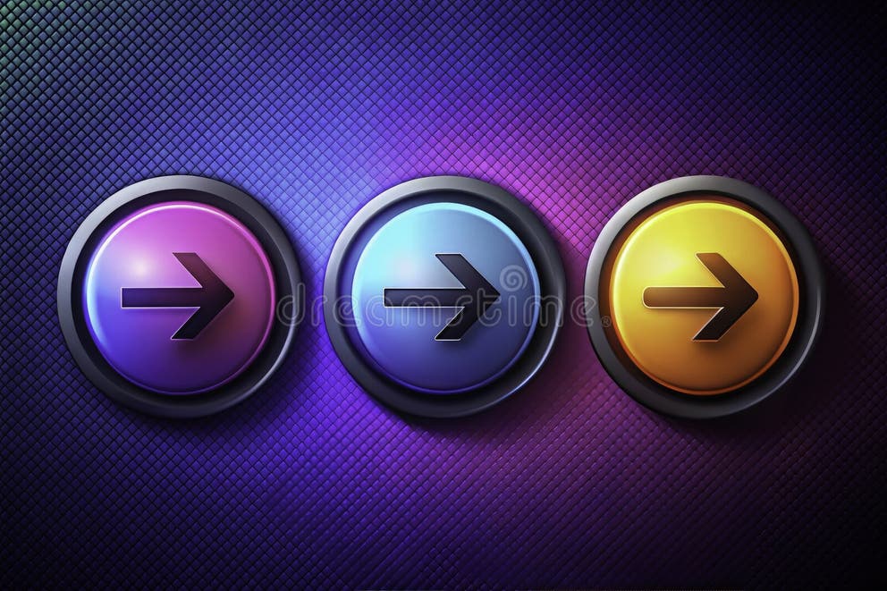 Downloadable Modern Web Button Set Sleek Silhouette Arrow Buttons for ...
