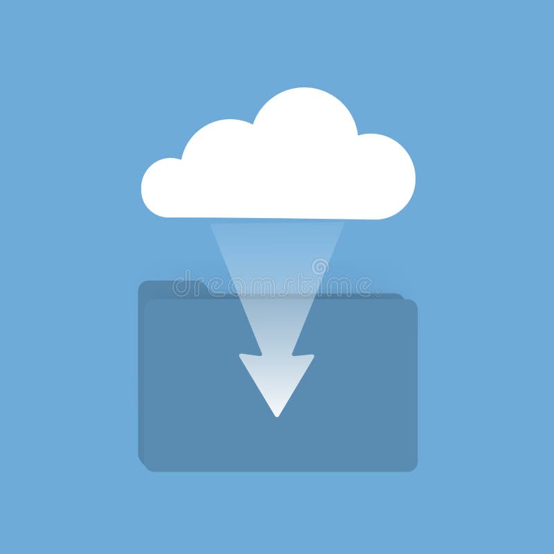 Downloading Data From Cloud Storage Backup Services And Data File Synchronization With Computer