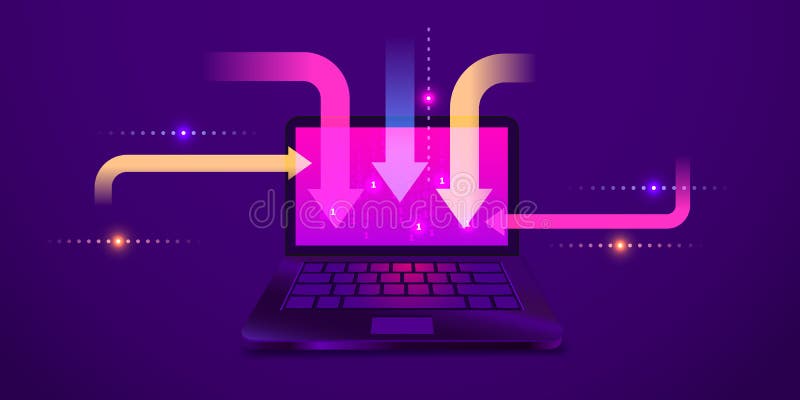 Set of Computer Futuristic Infographic Elements Tech Abstract ...