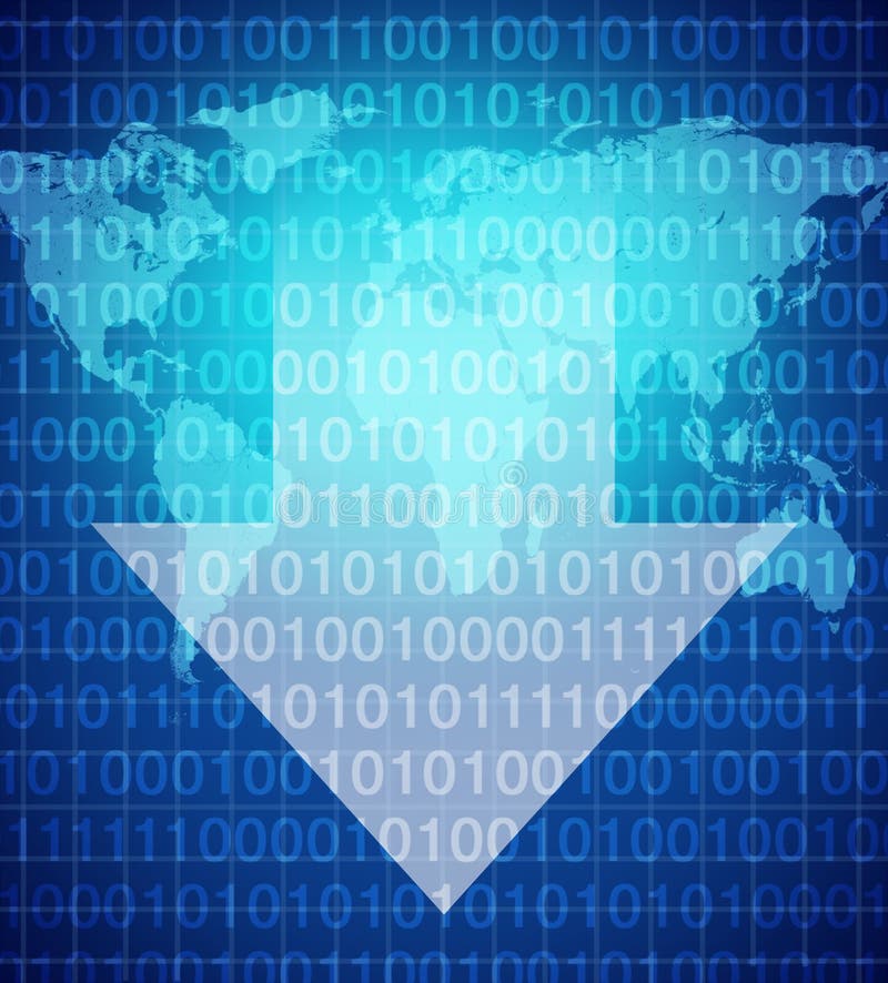 Downloading and Digital Distribution Stock Illustration - Illustration ...