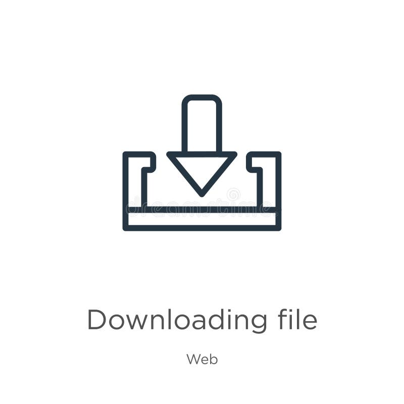 Downloading File Icon Vector. Trendy Flat Downloading File Icon from ...