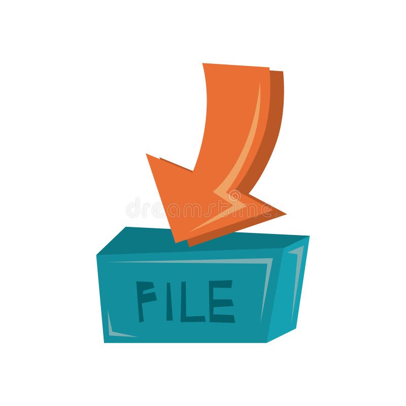 Downloading a File. Vector Illustration Decorative Design Stock Vector ...