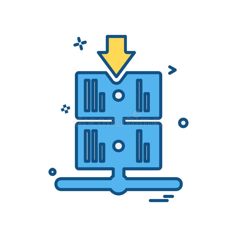 Downloading Icon Design Vector Stock Vector - Illustration of button ...