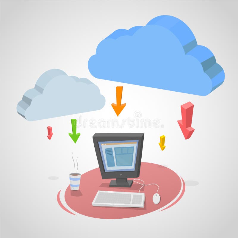 Downloading internet stock vector. Illustration of download - 53962970