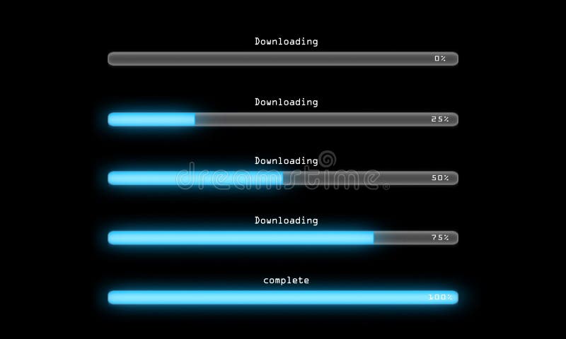 Downloading process dark stock illustration. Illustration of protect ...
