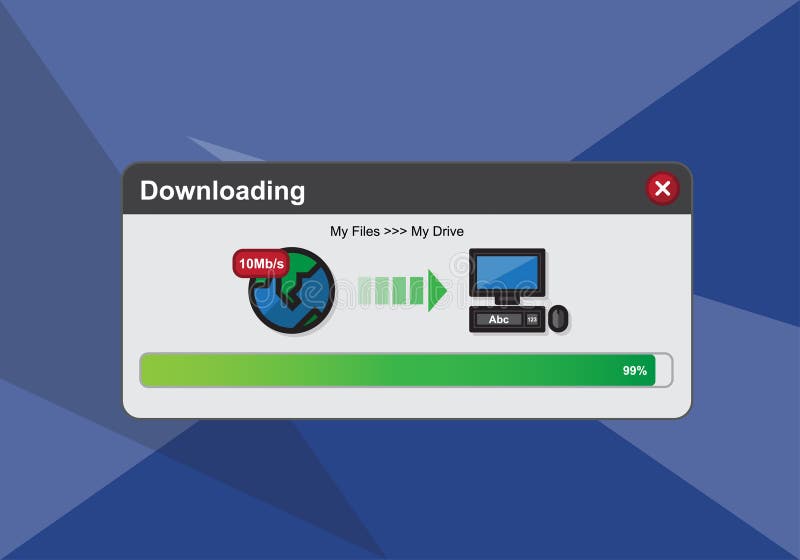 Downloading process screen stock vector. Illustration of connect ...