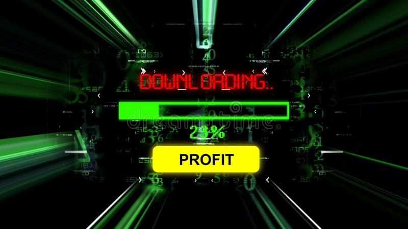 Downloading Money Progress Bar on the Screen Stock Video - Video of ...