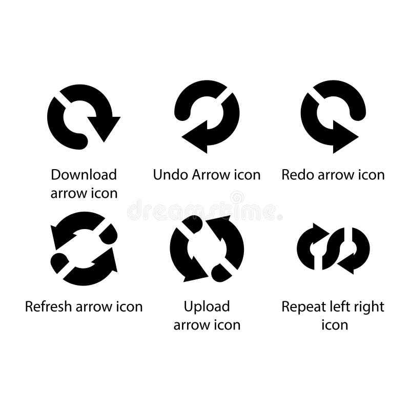 Downloading, Undo, Redo, Refresh, Update, Repeat Left Right, Icon Stock Vector - Illustration of ...