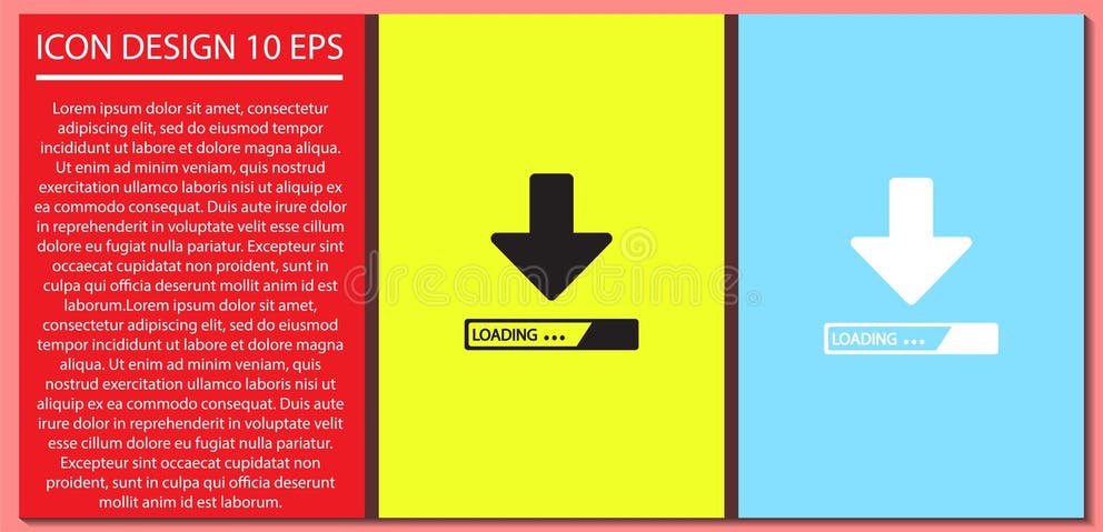 Downloading Vector Icon , Lorem Ipsum Flat Design Stock Illustration ...