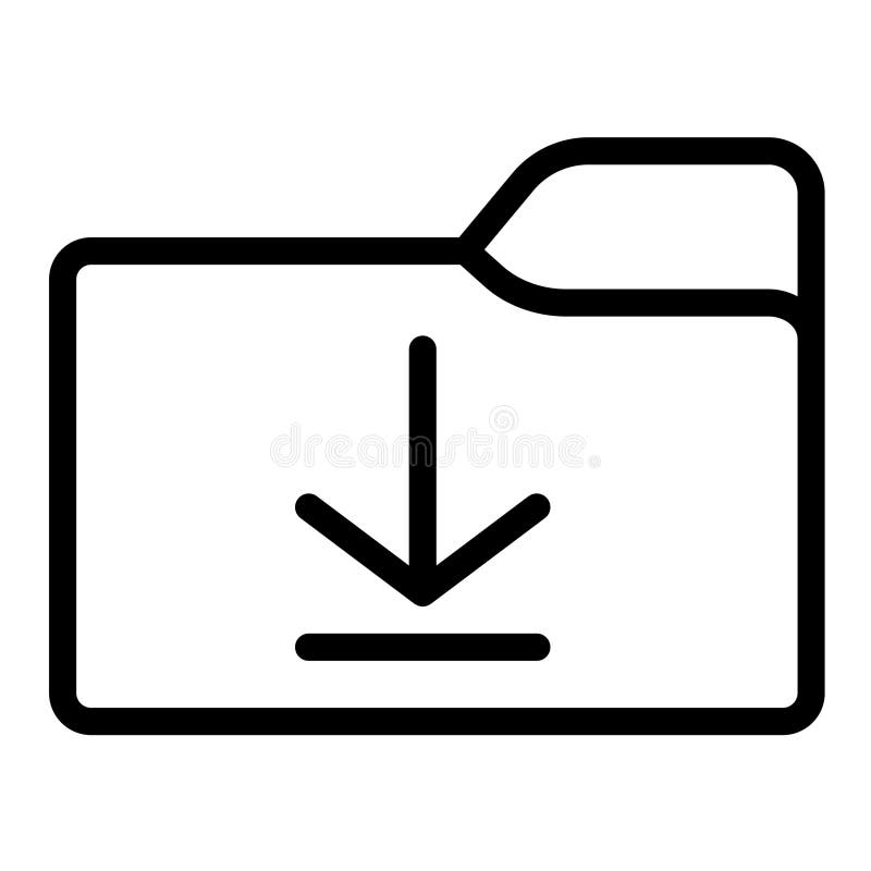 Downloads Folder Line Icon, Windows Pack Concept. Vector Graphics Stock ...