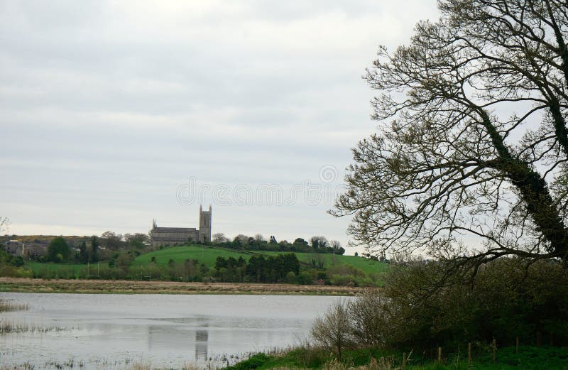 Downpatrick Cathedral from Inch, Northern Ireland Stock Photo - Image ...