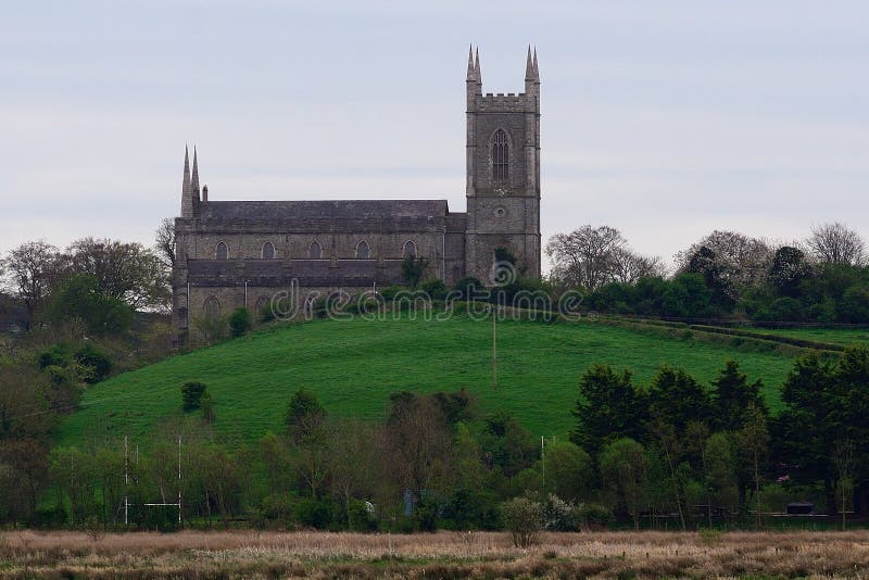 Downpatrick Cathedral from Inch, Northern Ireland Stock Image - Image ...