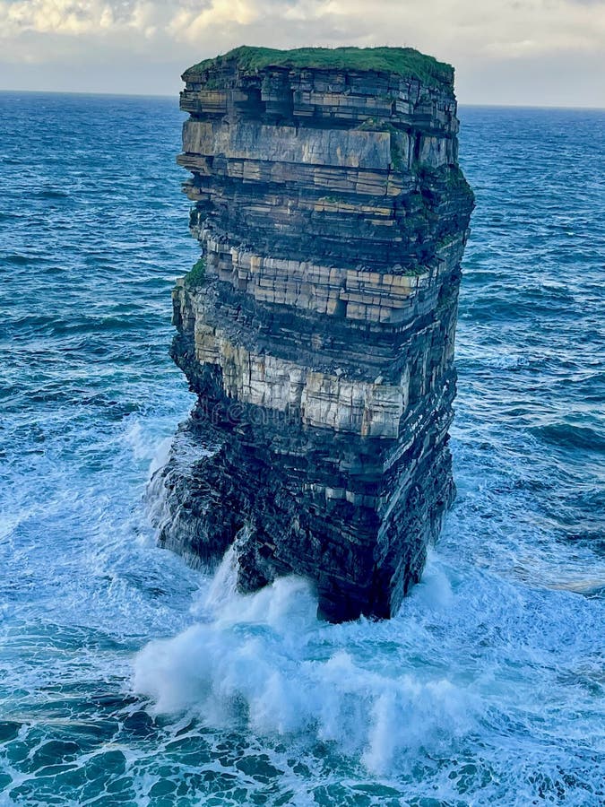 The Dun Briste Sea Stack Off the Cliffs of Downpatrick Head in County ...