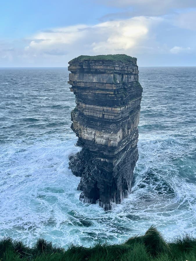 The Dun Briste Sea Stack Off the Cliffs of Downpatrick Head in County ...