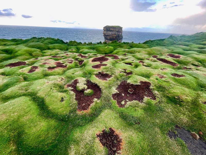 The Dun Briste Sea Stack Off the Cliffs of Downpatrick Head in County ...