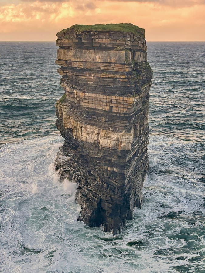 The Dun Briste Sea Stack Off the Cliffs of Downpatrick Head in County ...