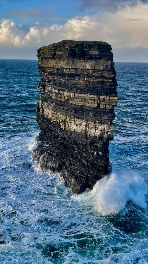 The Dun Briste Sea Stack Off the Cliffs of Downpatrick Head in County ...
