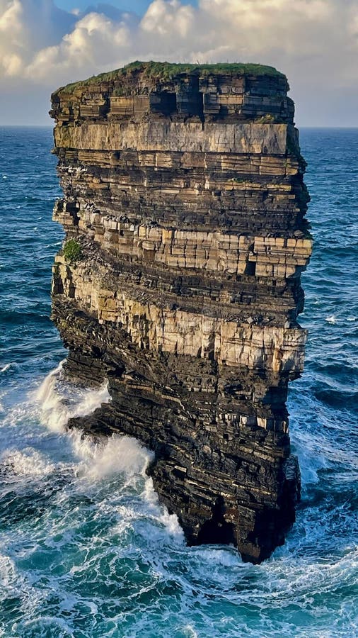 The Dun Briste Sea Stack Off the Cliffs of Downpatrick Head in County ...