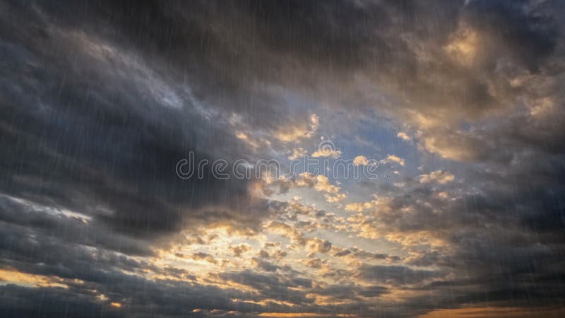 Downpour on Sky with Clouds - Nice Weather Backdrop - Photo of Nature ...