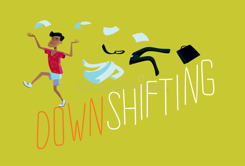 Downshifting ilustración del vector. Ilustración de arena - 78428792