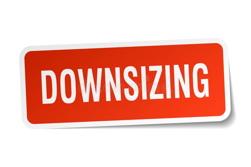Downsizing sticker stock vector. Illustration of background - 120385091