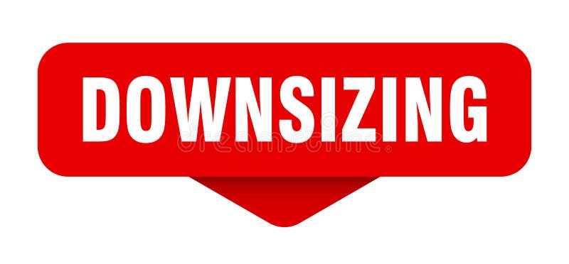 Downsizing Sticker. Downsizing Sign on Transparent Background Stock ...