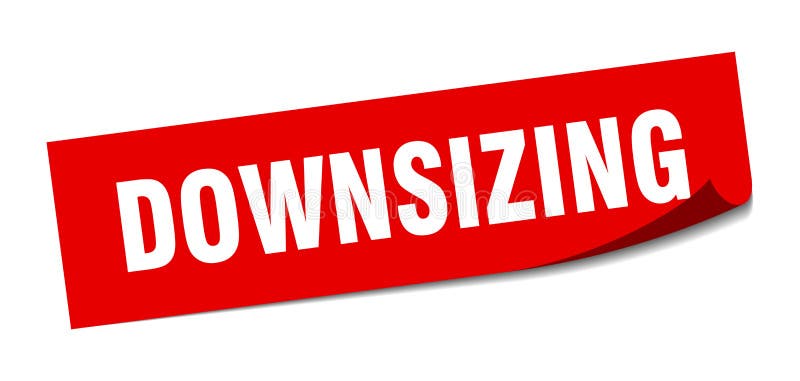 Downsizing Sticker. Downsizing Square Sign Stock Vector - Illustration ...
