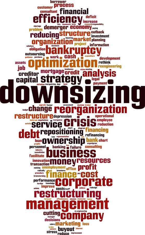 Downsizing Word Cloud Concept 2 Stock Illustration - Illustration of ...