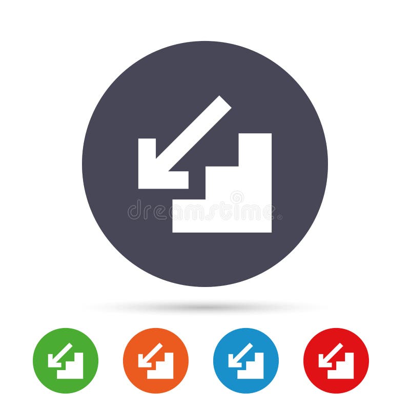 Step Down Arrow Stock Illustrations – 1,256 Step Down Arrow Stock ...