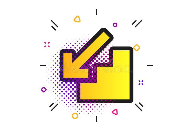 Downstairs Icon. Down Arrow Sign Stock Vector - Illustration of shape ...