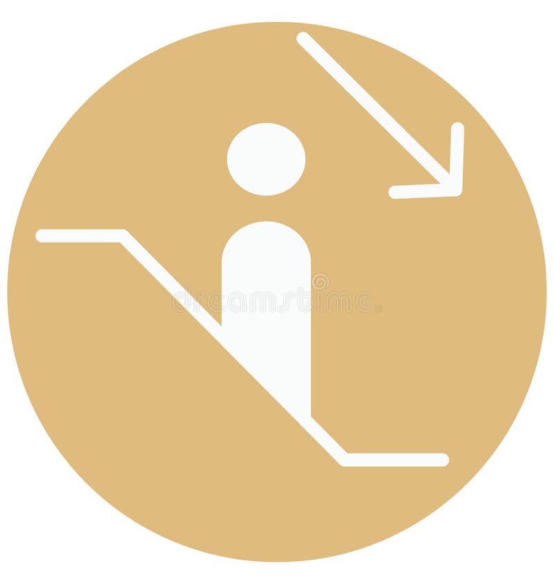Downstairs Isolated Vector Icon that Can Be Easily Edit or Modified ...