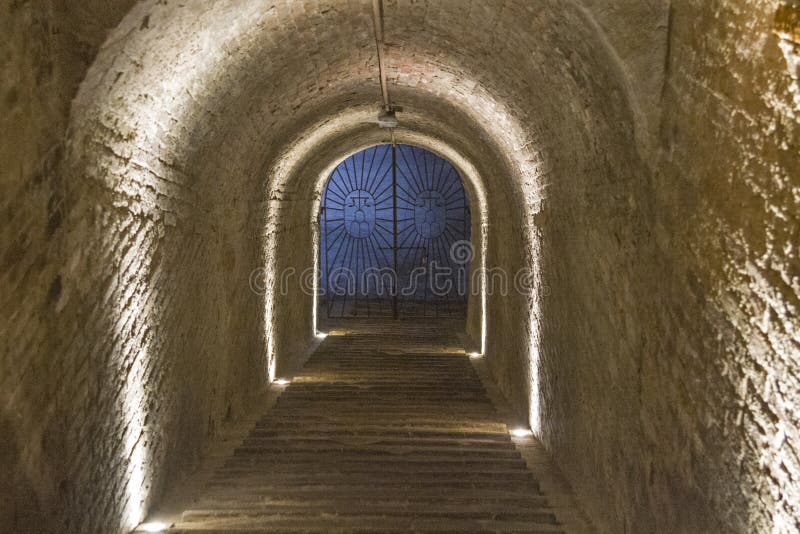 Downstairs stock photo. Image of lighting, wall, vault - 36046030