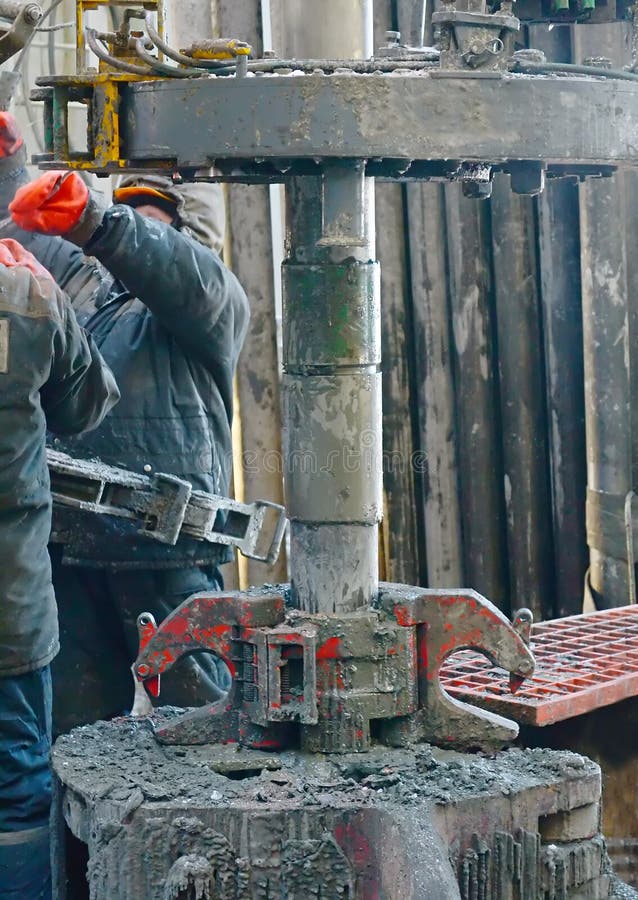 Offshore Oil and Gas Construction Platform while Vent Gases To Flare ...