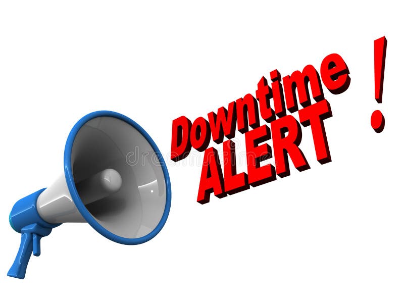 Downtime alert stock illustration. Illustration of downtime - 33105785