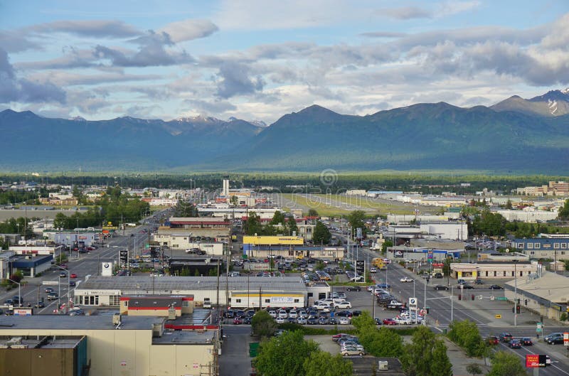 The Downtown Anchorage Skyline Editorial Image - Image of city ...