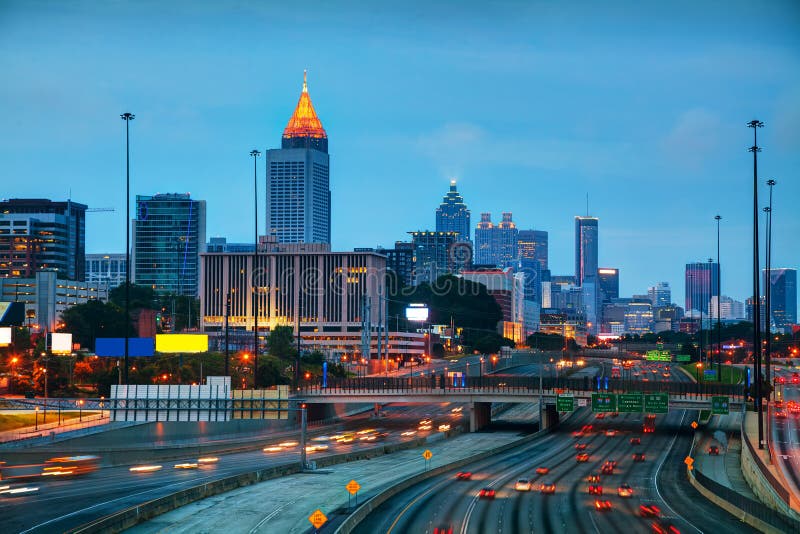 Downtown Atlanta, Georgia stock photo. Image of highway - 67237634