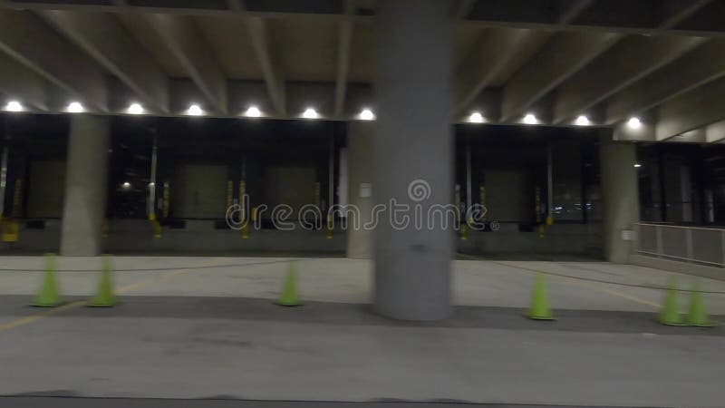Downtown Atlanta At Night Inside Pan Parking Garage Stock Footage Video Of Architecture