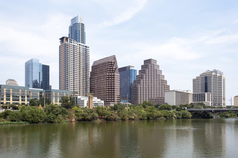 Austin Central Texas Skyline Cityscape Town Lake Mirror Reflection ...