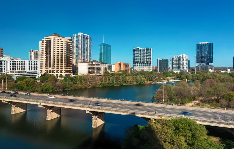 Downtown Austin Texas Skyline and Colorado River Editorial Stock Image ...